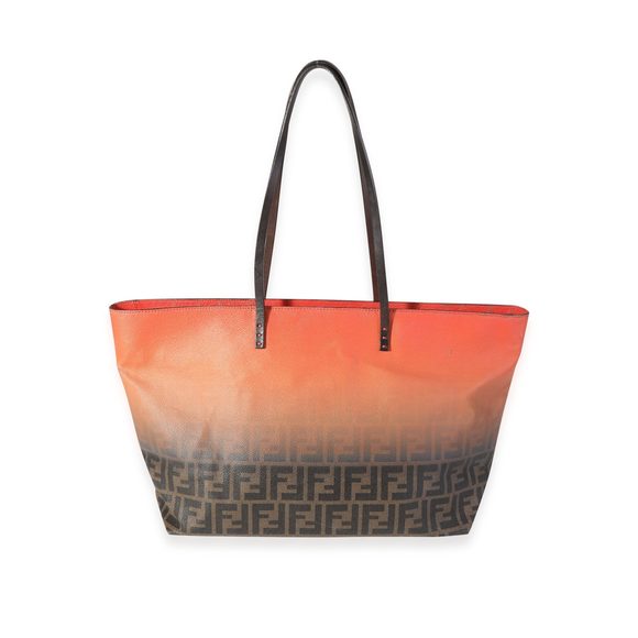 Fendi | Bags | Fendi Orange Ombr Zucca Roll Tote | Poshmark